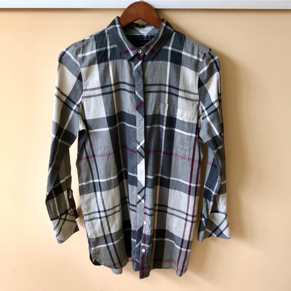Barbour | Tops | Nwt Barbour Plaid Cotton Shirt Tunic | Poshmark